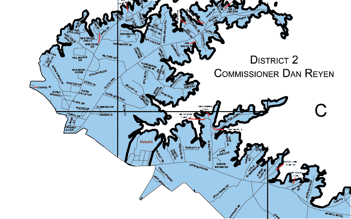 Click on the lettered region for enlargements with street name. Then ...