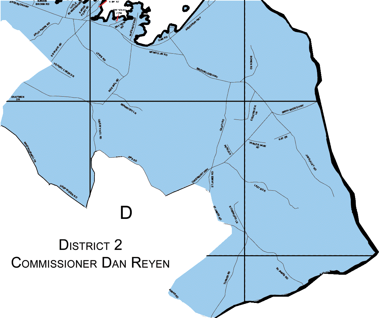 Click on the lettered region for enlargements with street name. Then ...